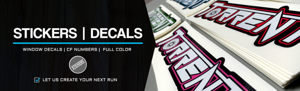 Custom digital printed stickers, window decals, CF numbers, Plotter Cut ...